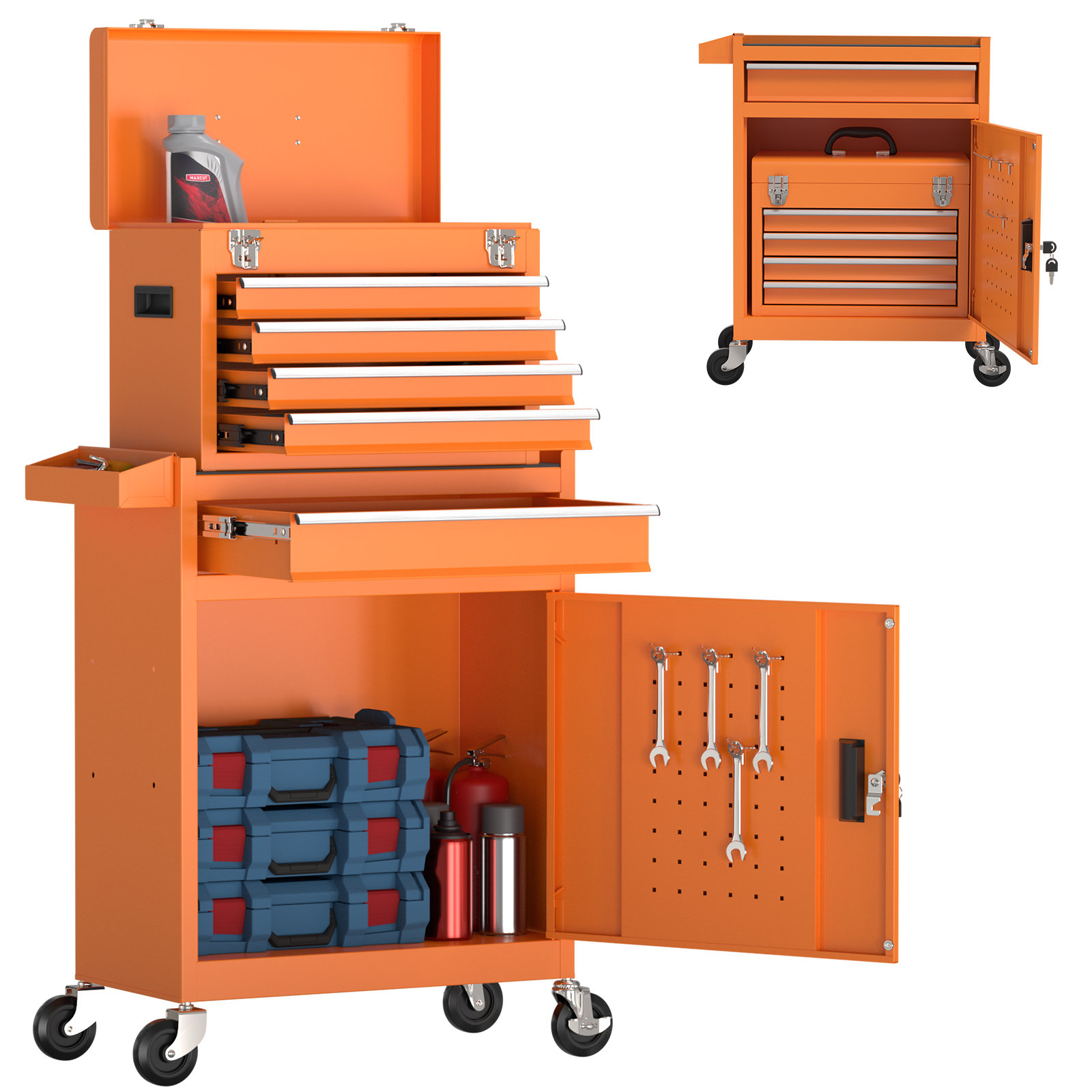 WFX Utility™ Bedouet 5-Drawer High Capacity Rolling Tool Chest with ...