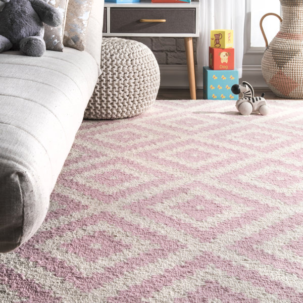 Harriet Bee Arrowood Handmade Wool Light Pink Rug & Reviews | Wayfair