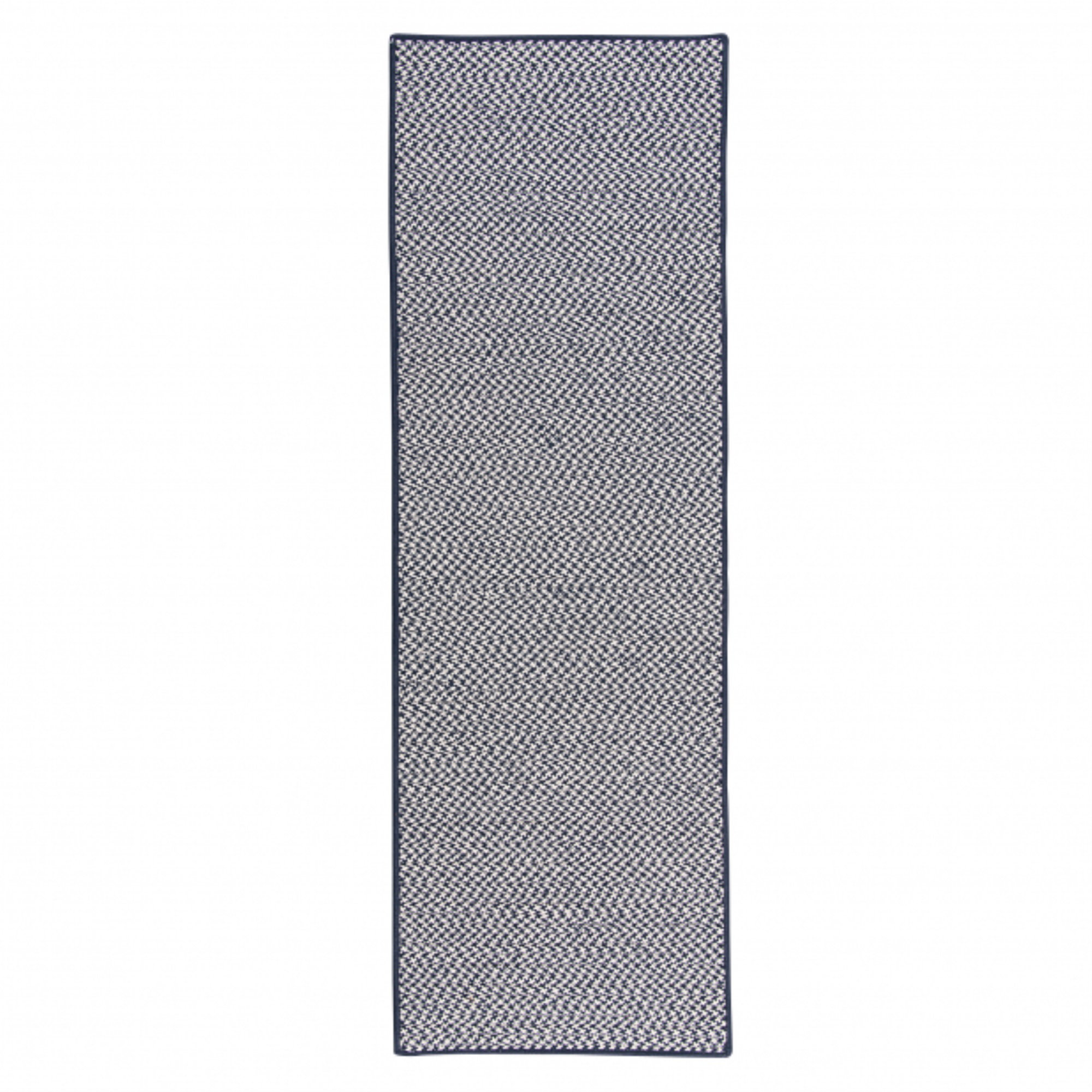 Ebern Designs Duane Houndstooth Hand-Braided Blue Area Rug | Wayfair