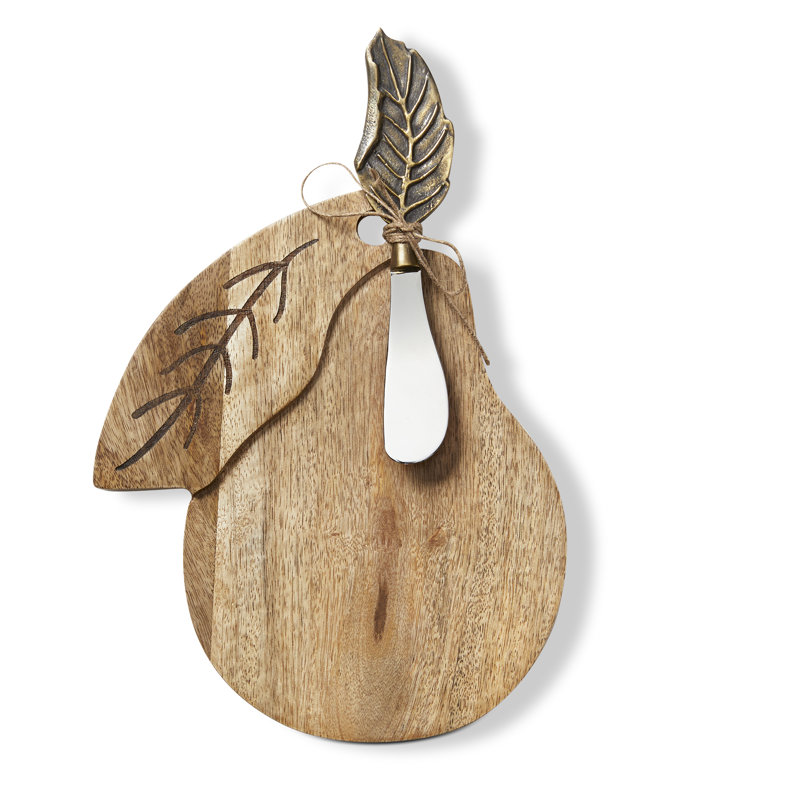Ebern Designs Pear Shaped Board & Spreader Set | Wayfair