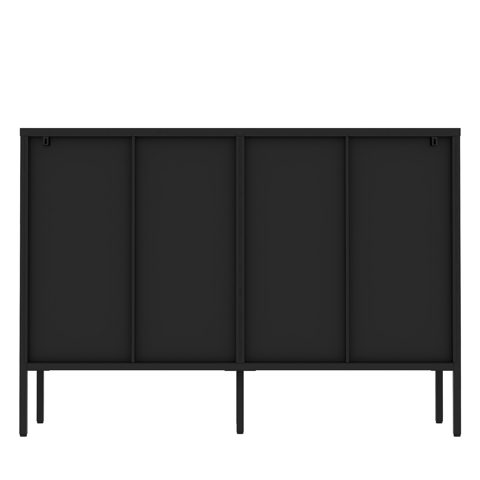 Latitude Run® Metal Sideboard Cabinet With 4 Glass Door, Steel Locker ...