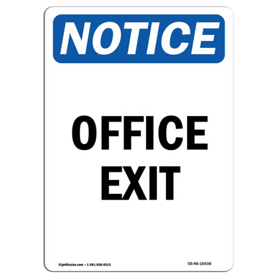 SignMission Office Exit Sign | Wayfair