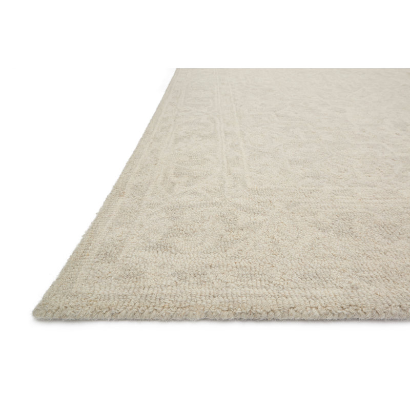 House of Hampton® Darryl Handmade Hand Hooked Wool Bone Rug & Reviews ...