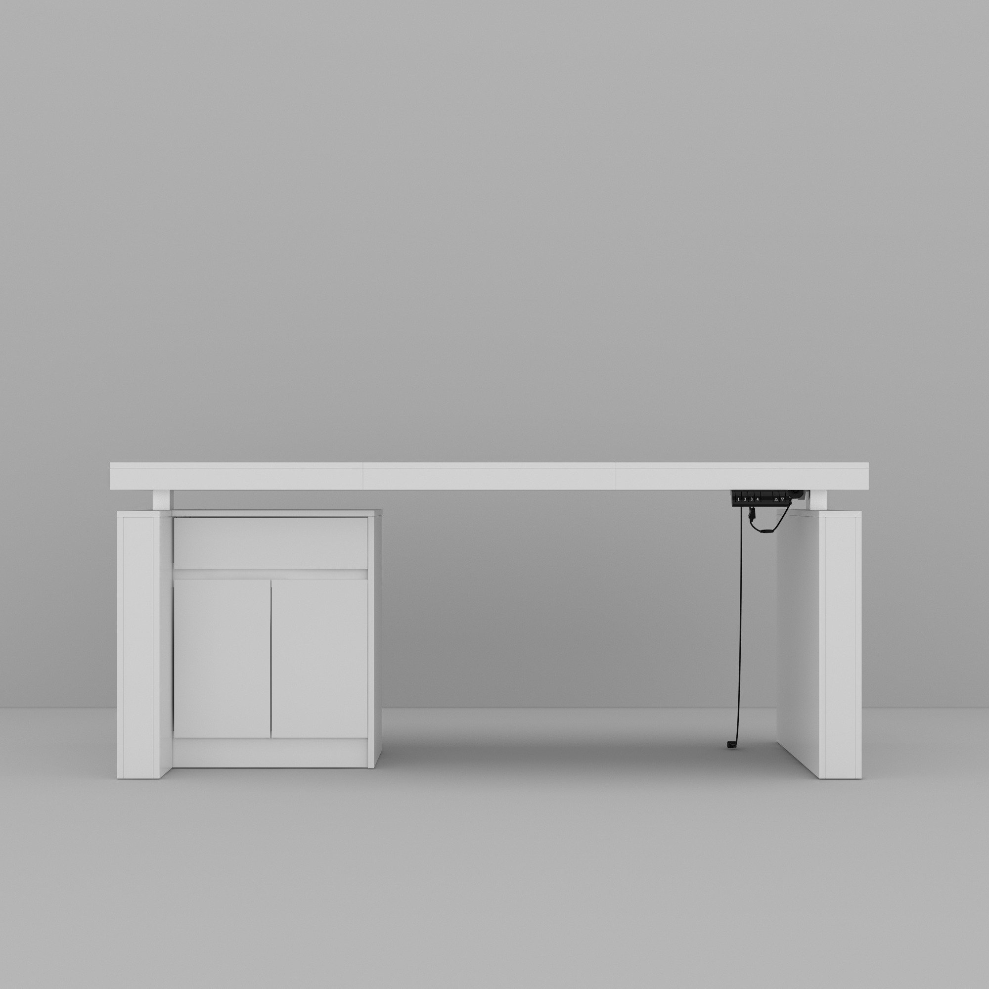 Latitude Run® Ergonomic Electric Height-Adjustable Desk With Storage ...