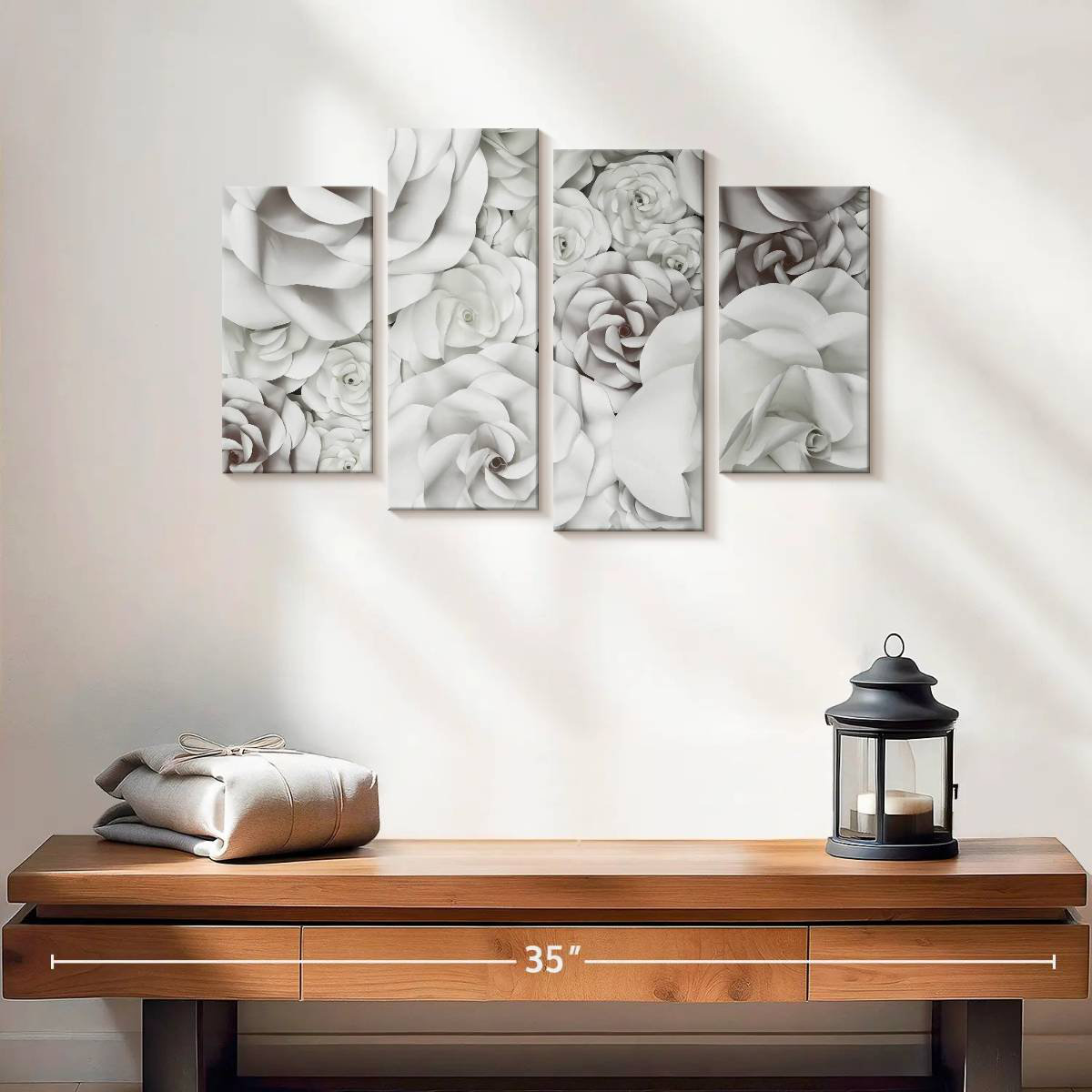 Lark Manor Harnek Cluster Of White Roses - Wayfair Canada