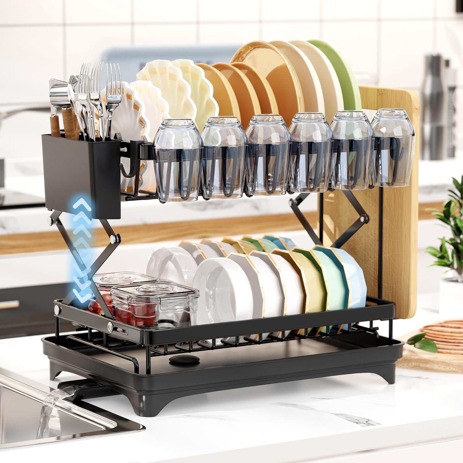 MCKINNON HOME FURNISHINGS, INC. Dish Drying Rack Collapsible ...