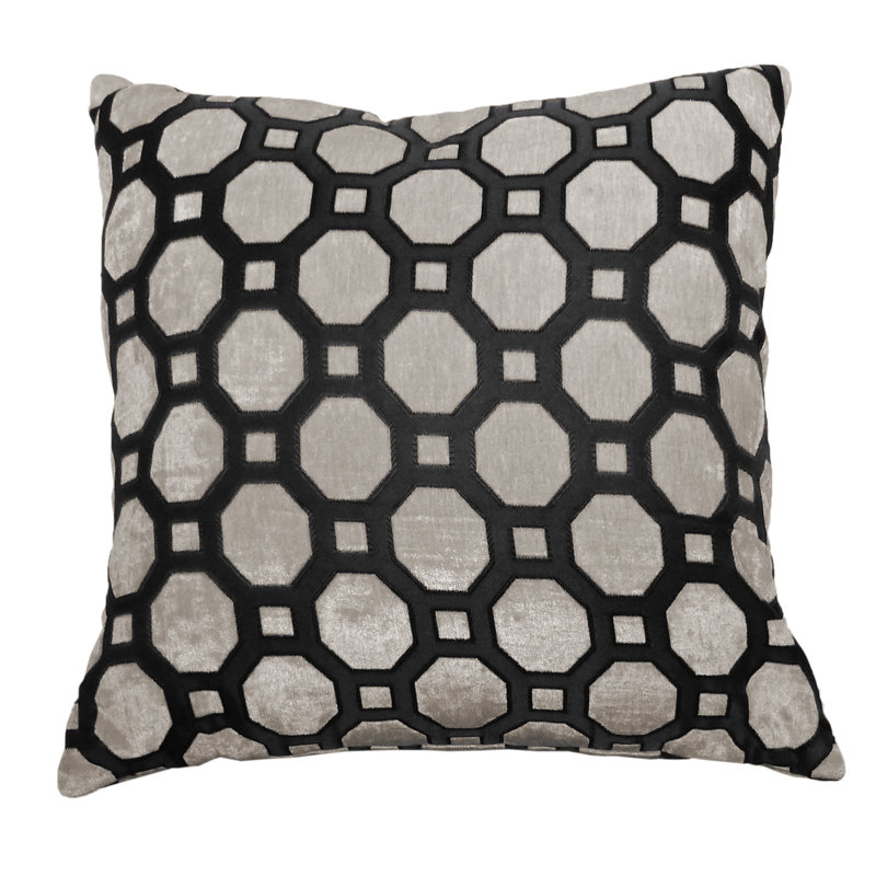 Maison Condelle Adrien Lewis Circle Jacquard Polyester Throw Pillow ...