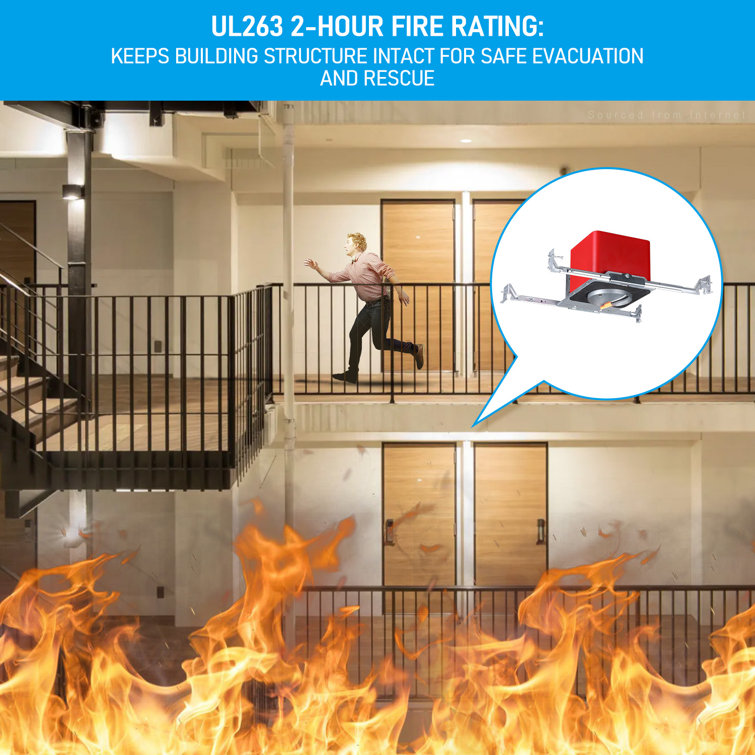 TORCHSTAR Fire Rated 4" New Construction Tp24 Connector Recessed Light ...
