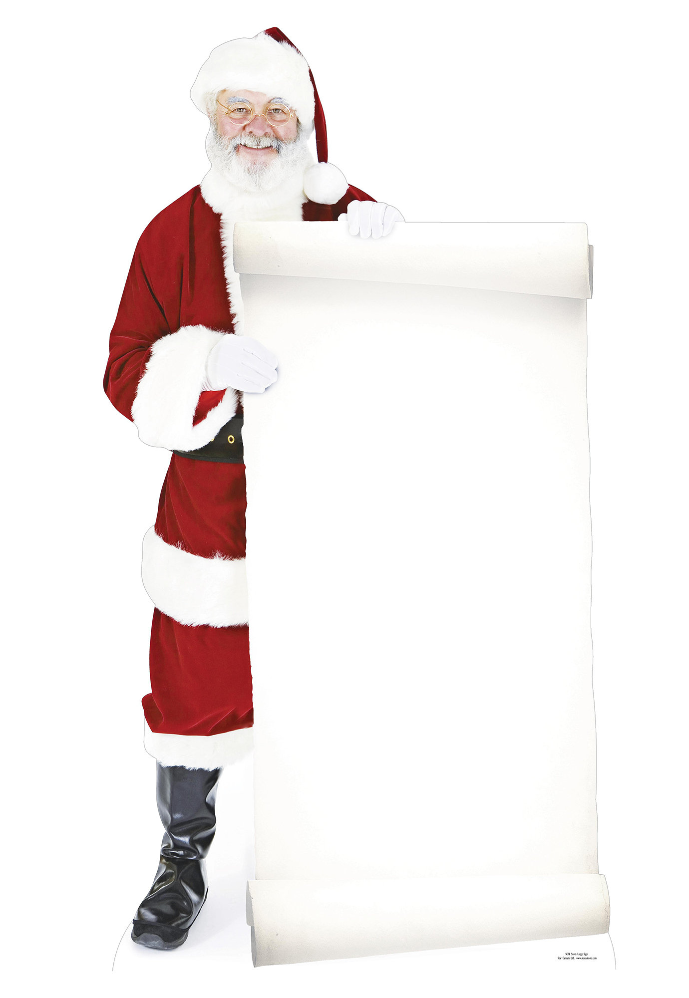 Star Cutouts Santa with Large Sign Board Cardboard Standup | Wayfair