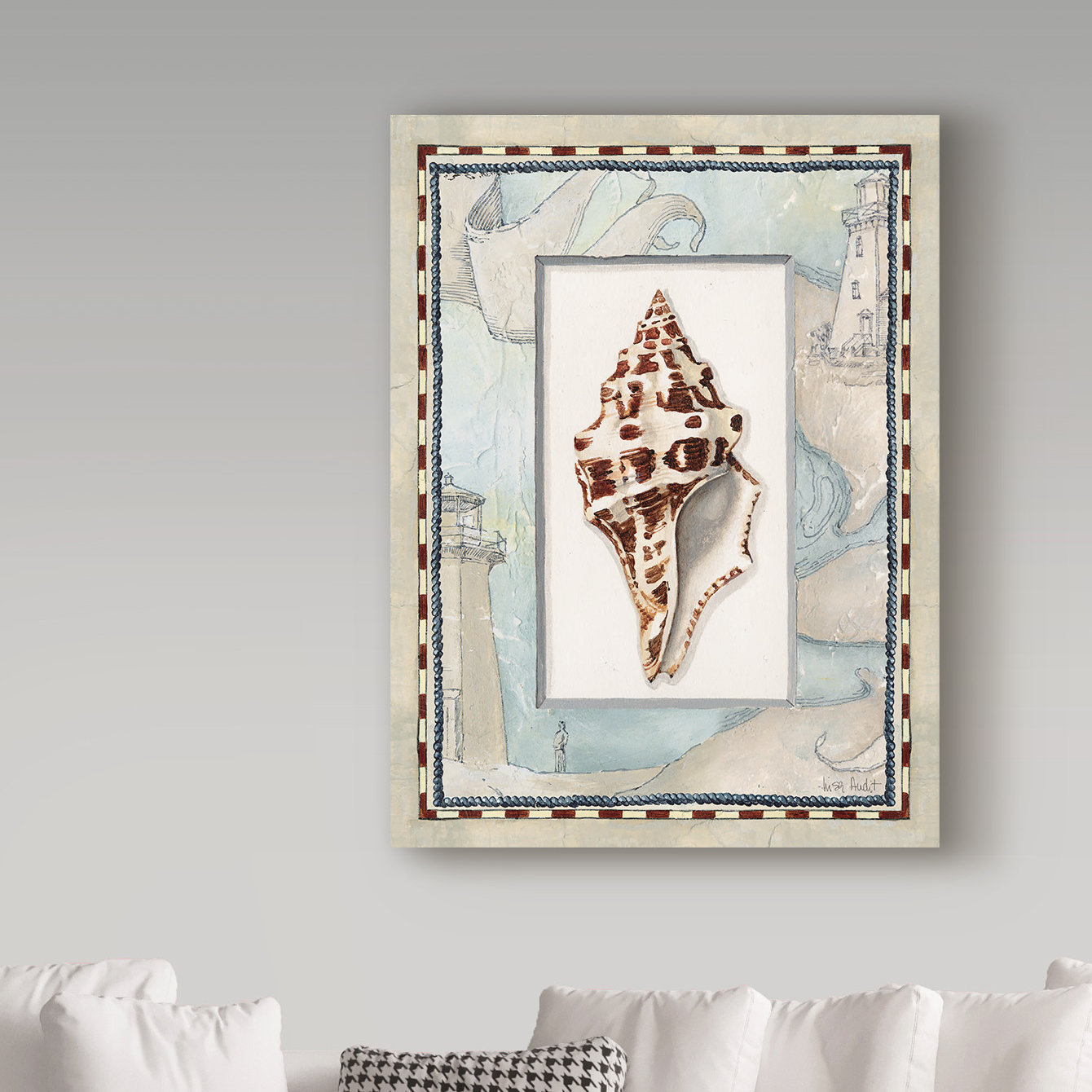 Highland Dunes Shell Map 1 by Lisa Audit - Wrapped Canvas Graphic Art ...