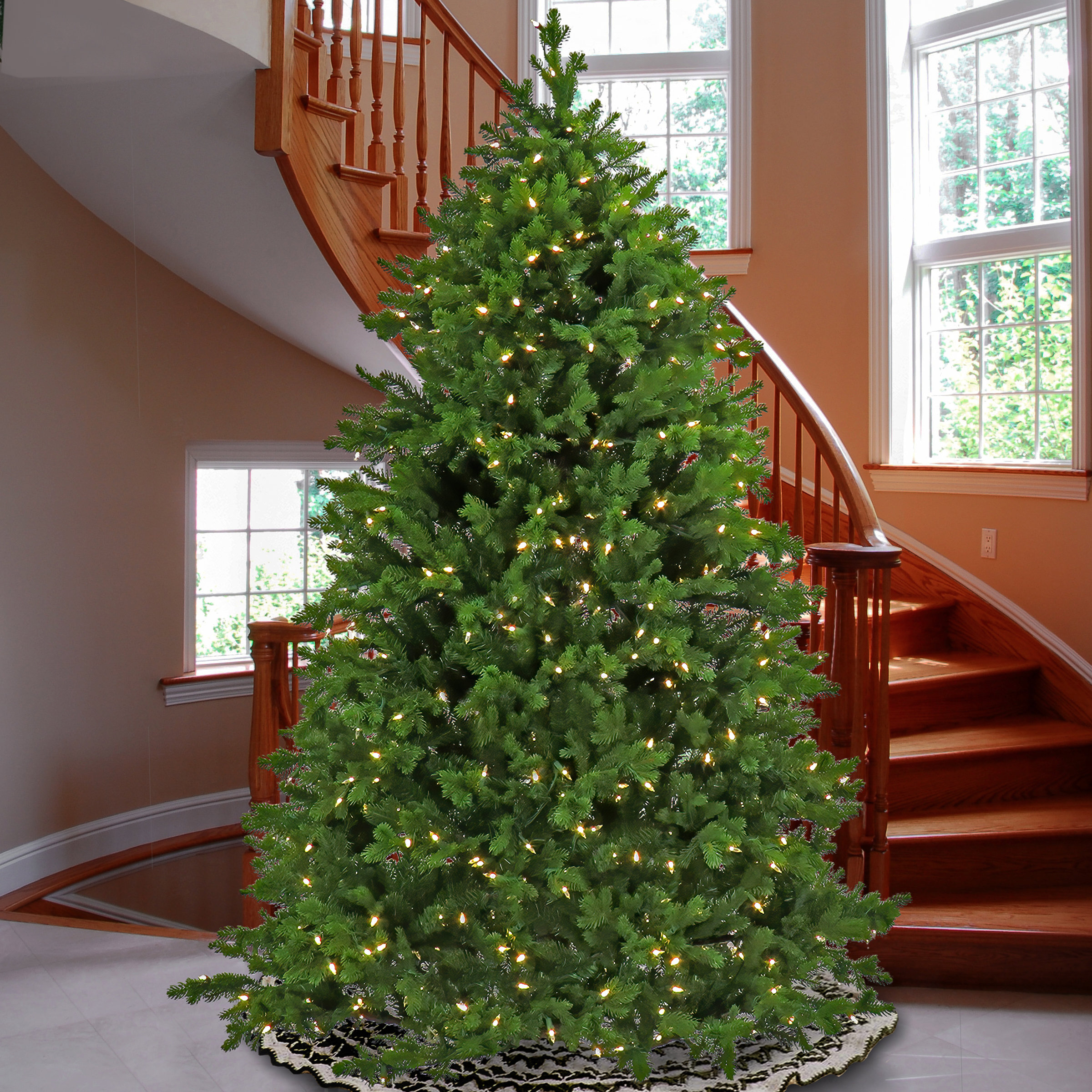 The Holiday Aisle® Snowy Harwich Hinged Christmas Tree with ...