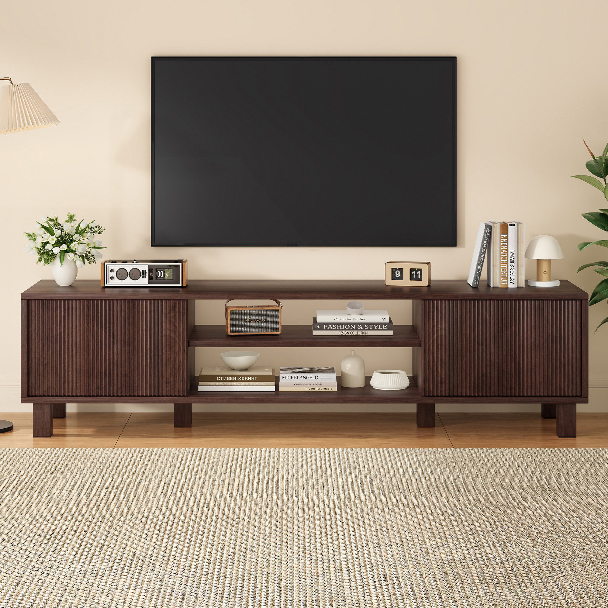 Wrought Studio™ Modern TV Stand, Large Media Console With Storage ...