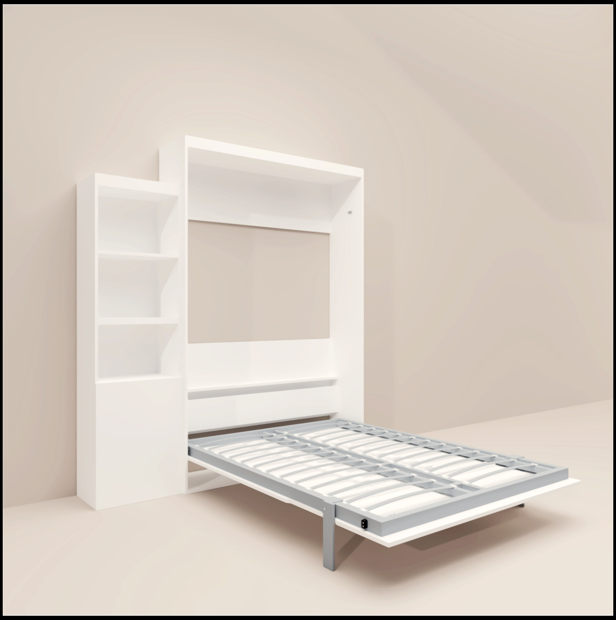 Hokku Designs Queen Size Morden Deisgn Vertical Murphy Bed With Table ...