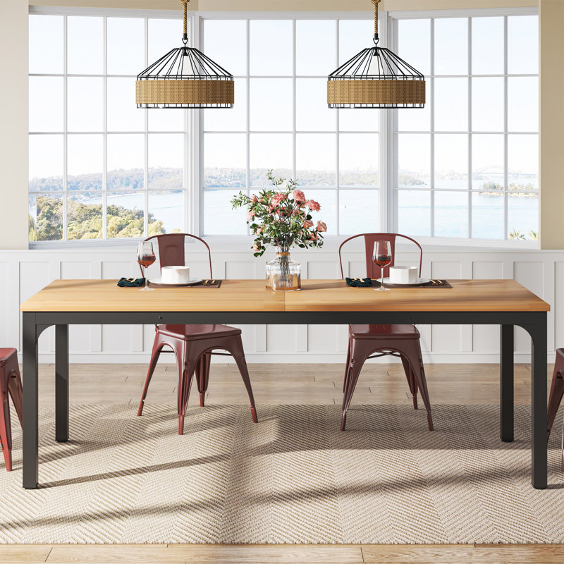 Ebern Designs Frodeen Rectangular Large Long Dining Table & Reviews ...