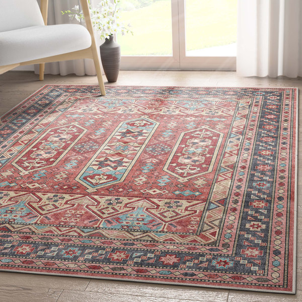 Trinx Kehr Praha Vintage Global Tribal Red Flat-Weave Rug & Reviews ...