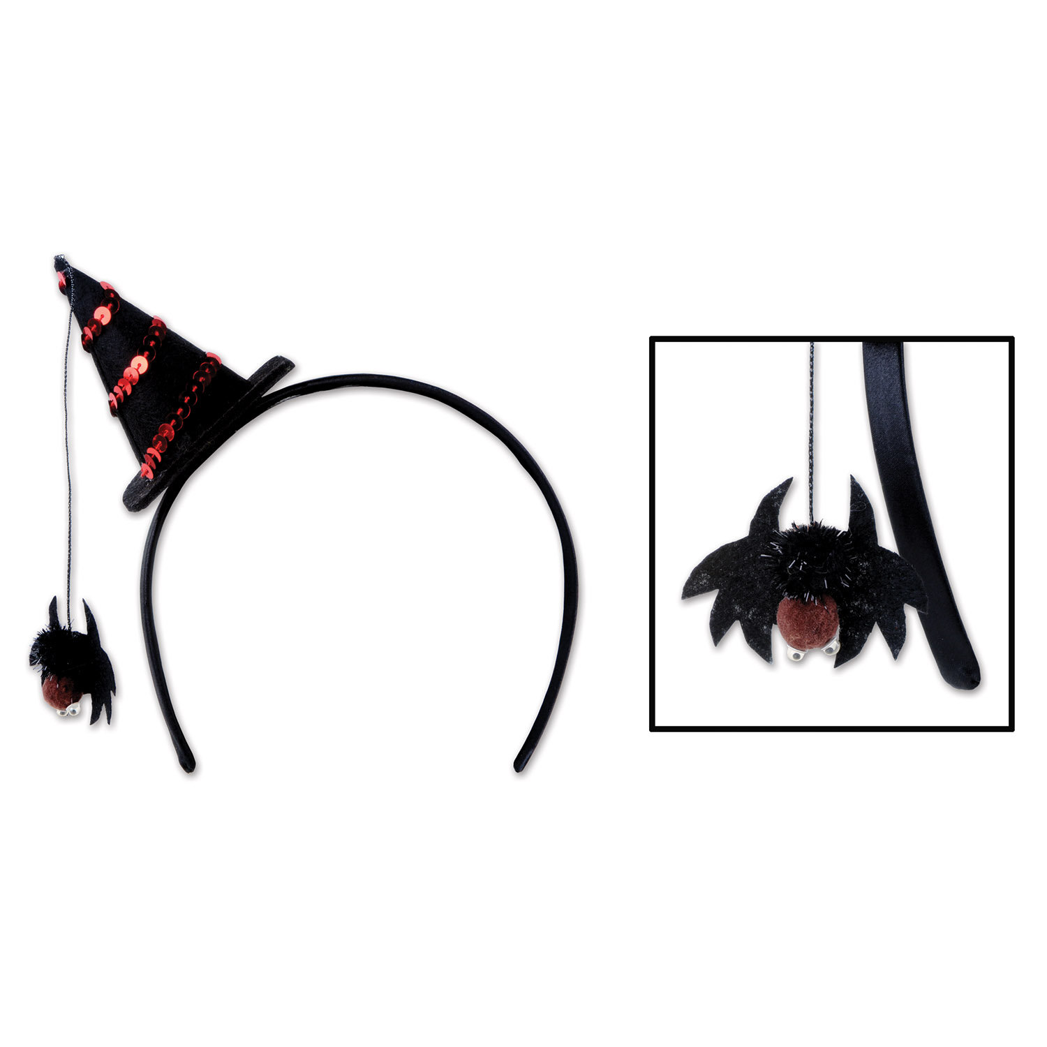 The Holiday Aisle® Halloween Spider Witch Hat Headband | Wayfair