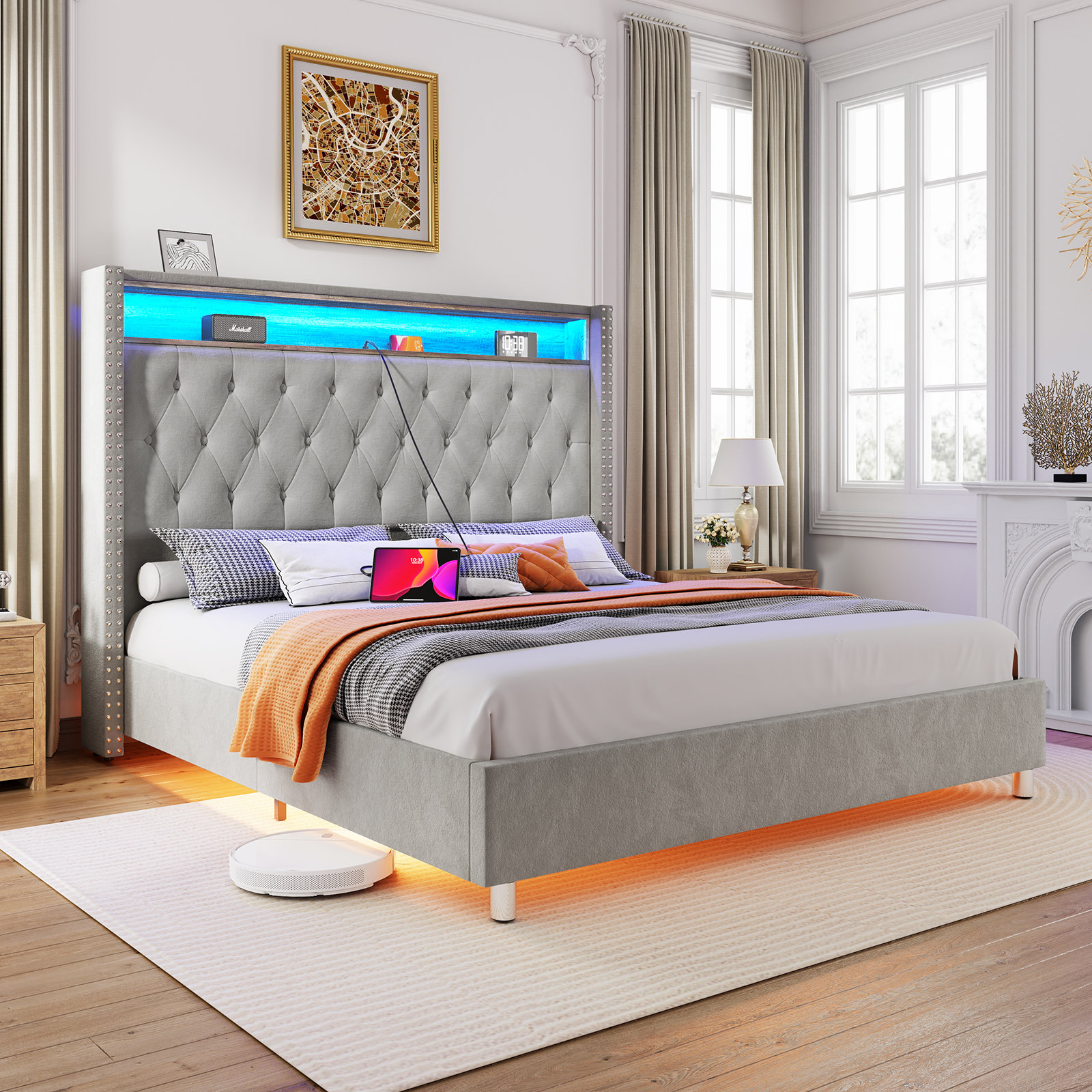 Lark Manor™ Anureet Upholstered Low Profile Storage Platform Bed ...