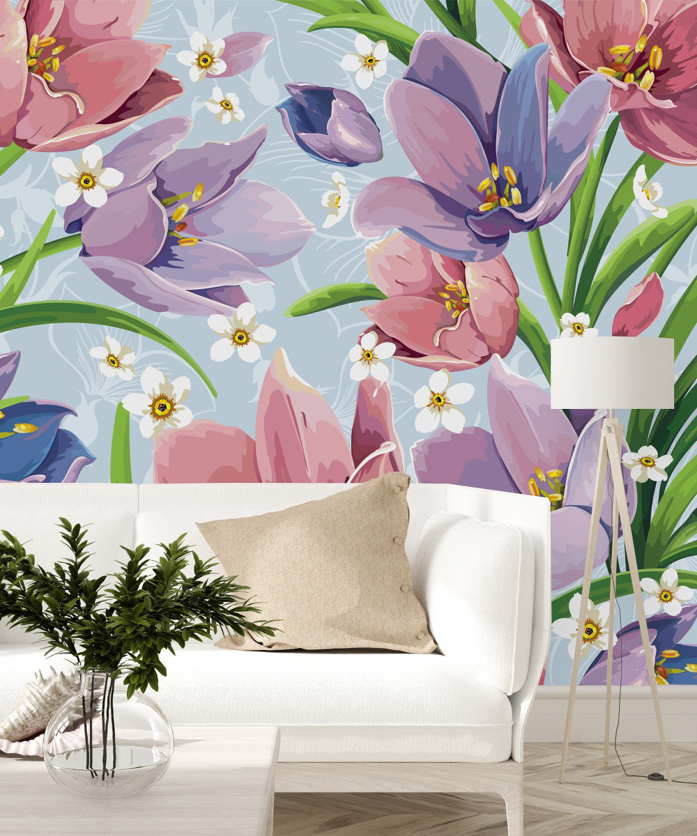 Red Barrel Studio Tulips Wallpaper | Wayfair