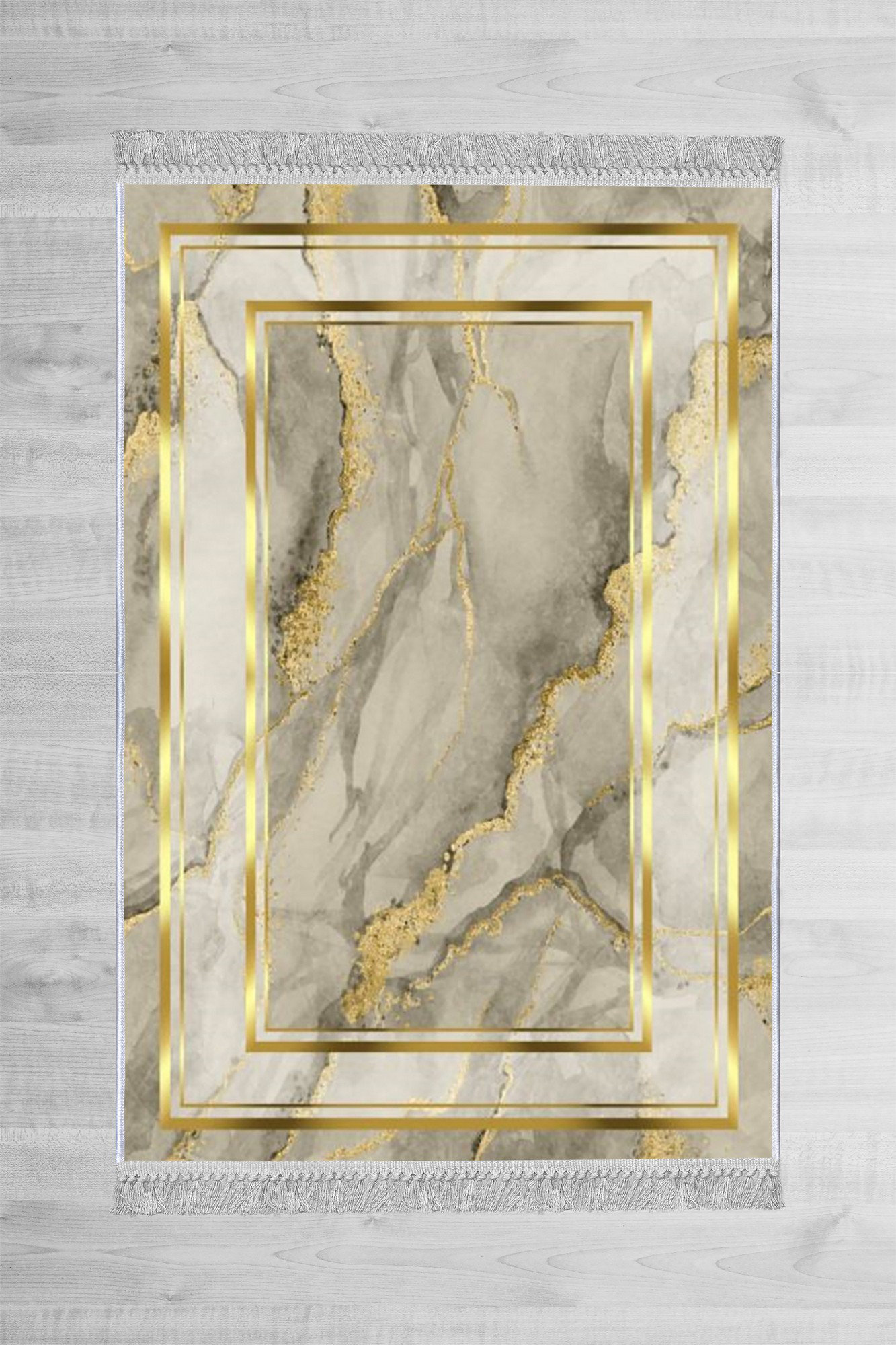 East Urban Home Arana Abstract Machine Tufted Velvet Area Rug in White ...