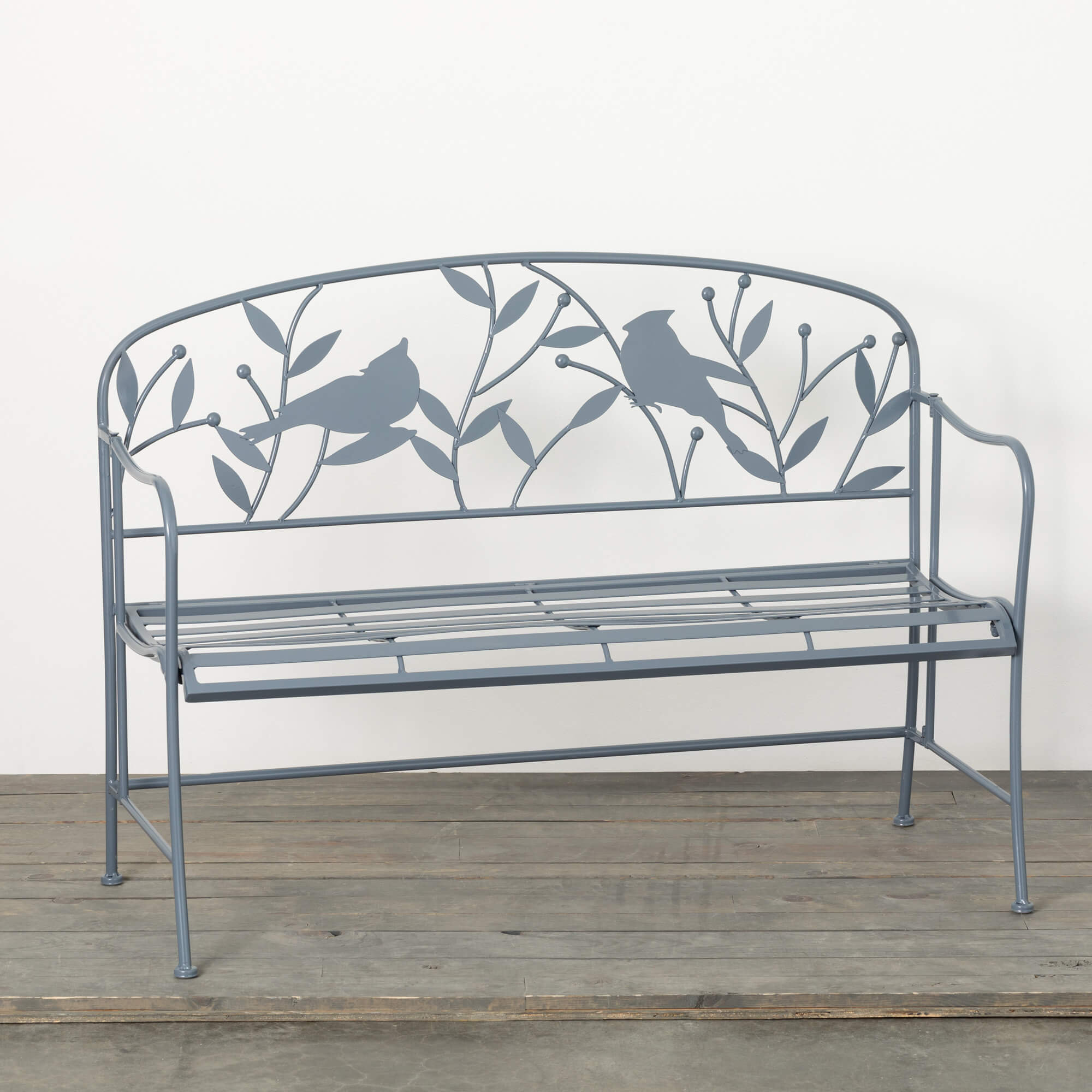 Clover Lane 34.75" x 48" Gray Cardinal Garden Bench, Metal - Wayfair Canada