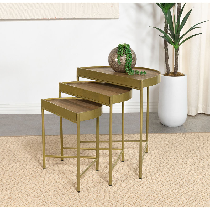 Mercer41 Klodeta 3-Piece Nesting Table | Wayfair