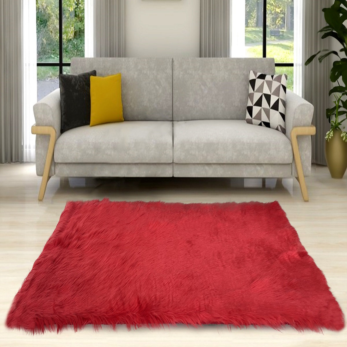 Mercer41 Rectangle Colden Area Rug with Non-Slip Backing | Wayfair