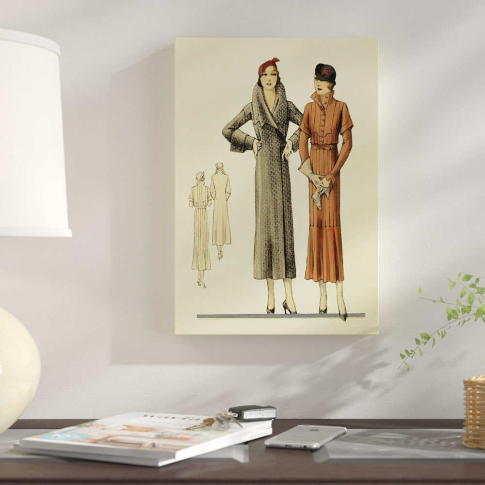 East Urban Home 'Fashions for Urban Ladies' Graphic Art Print on Canvas ...