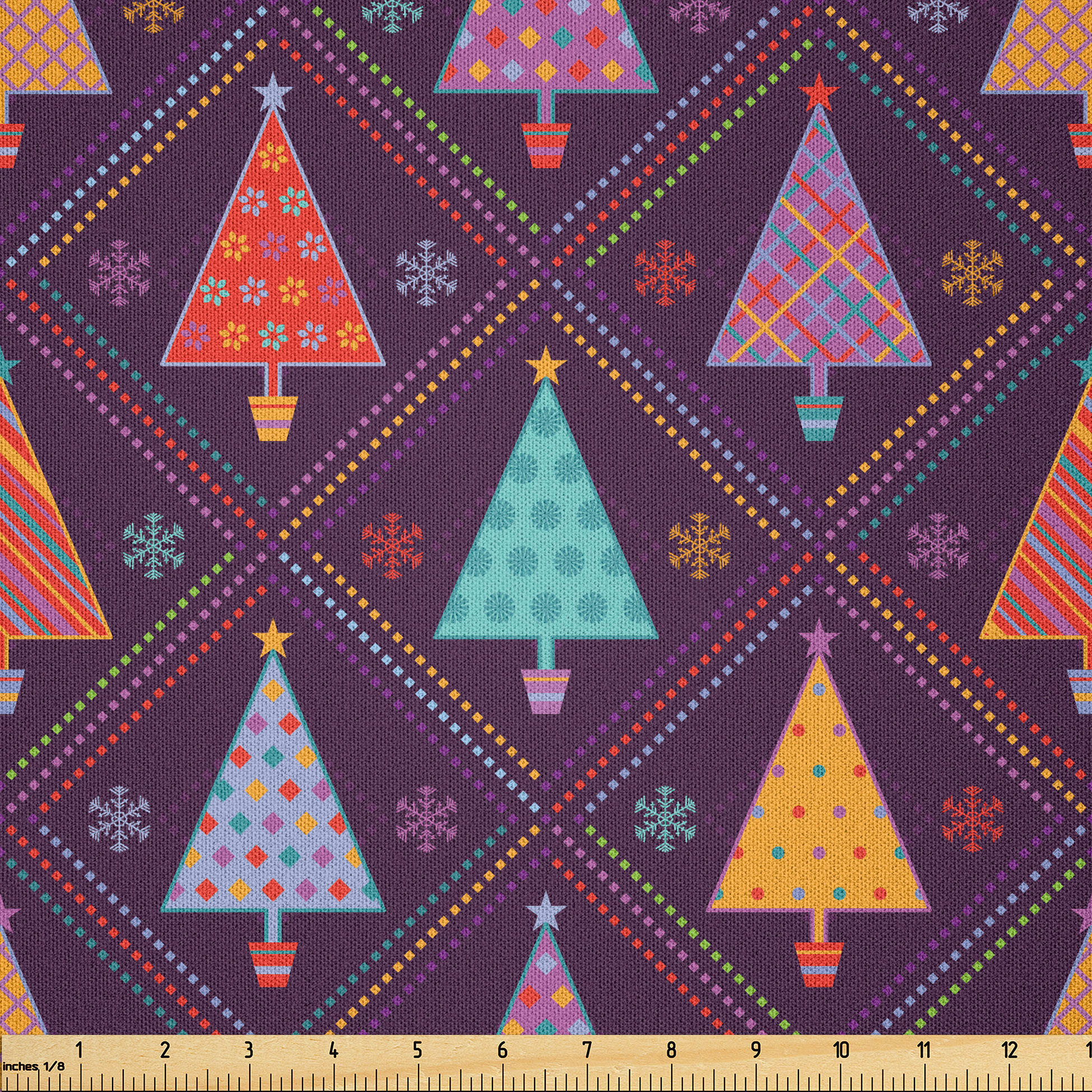 The Seasonal Aisle Aleeka Tree Rhombus Multi-Purpose Fabric | Wayfair.co.uk
