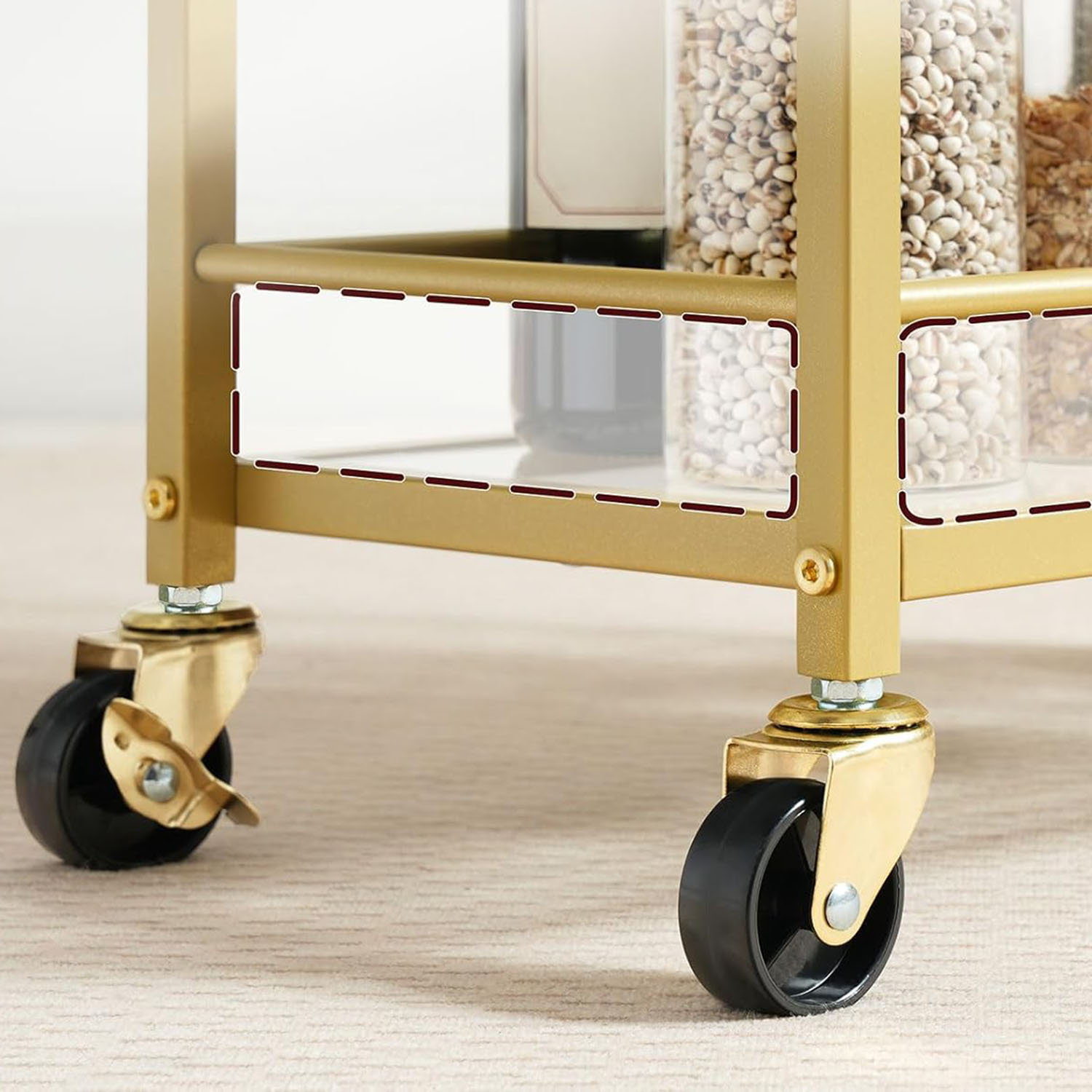 Mercer41 Bar Serving Cart, Mini Bar Cart For Small Space, Kitchen ...