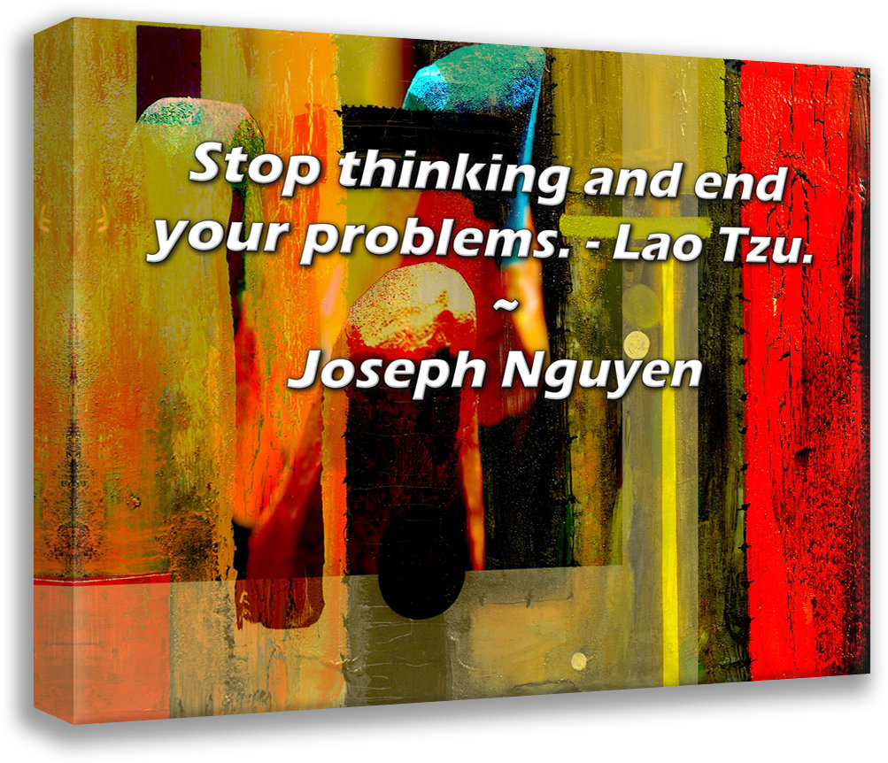 Trinx Gallery Wrapped Canvas By Joseph Nguyen: "Stop thinking and end ...