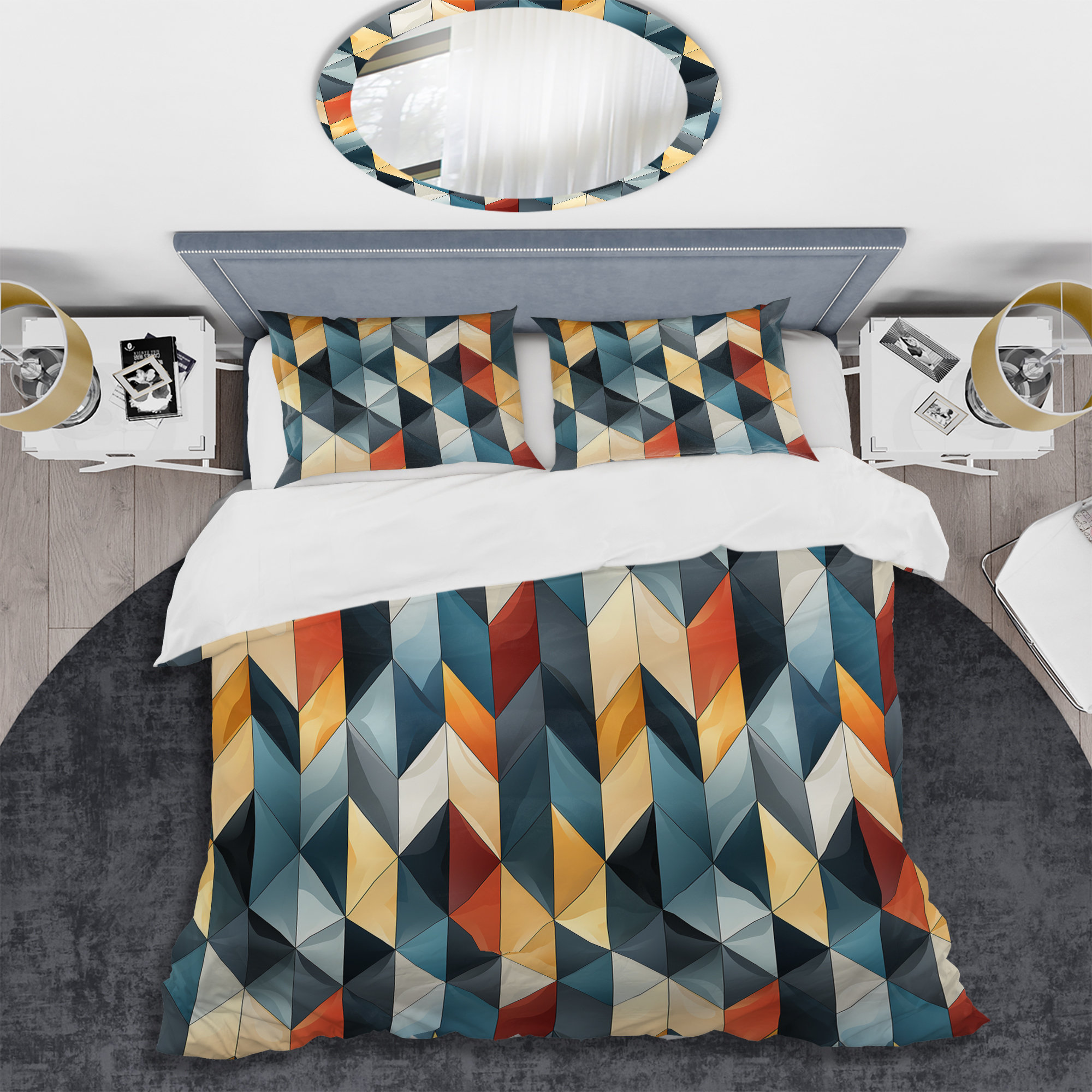 Design Art Ammy Scandinavian Simplicity Marble Pattern - Marble Duvet ...