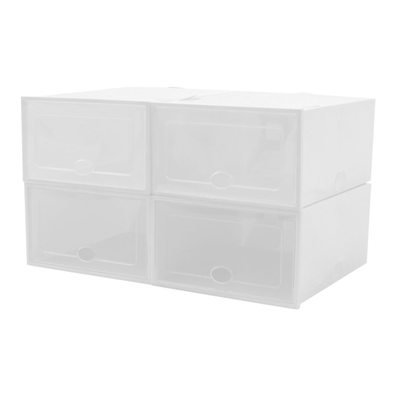 Rebrilliant 20pcs Stackable Shoe Storage Box Transparent Display Case ...