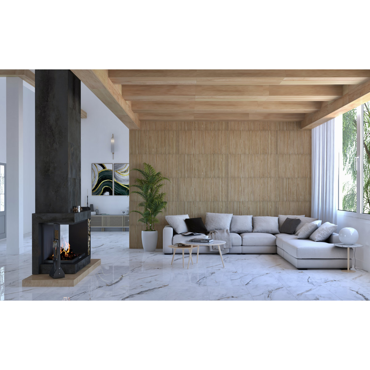 Mirrella 24" x 47" Porcelain Floor & Wall Tile & Reviews | Perigold