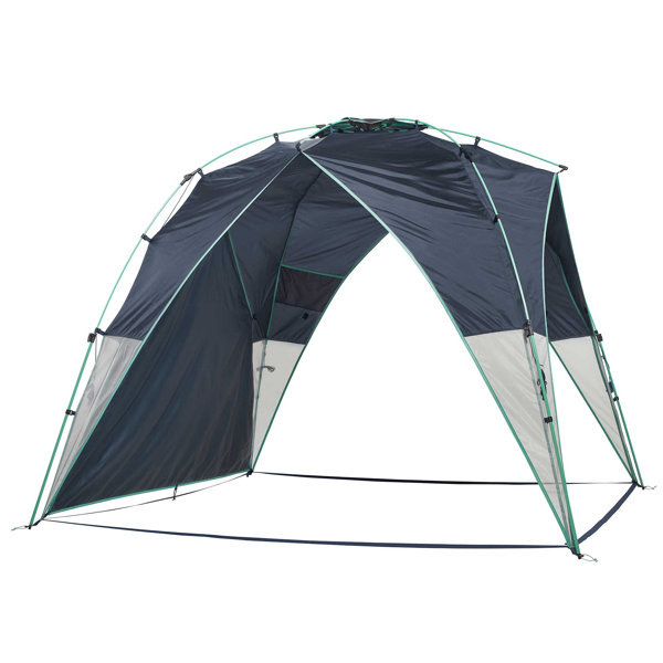 ECR4Kids Lightspeed Outdoors Tall Canopy with Shade Wall, Beach Tent ...