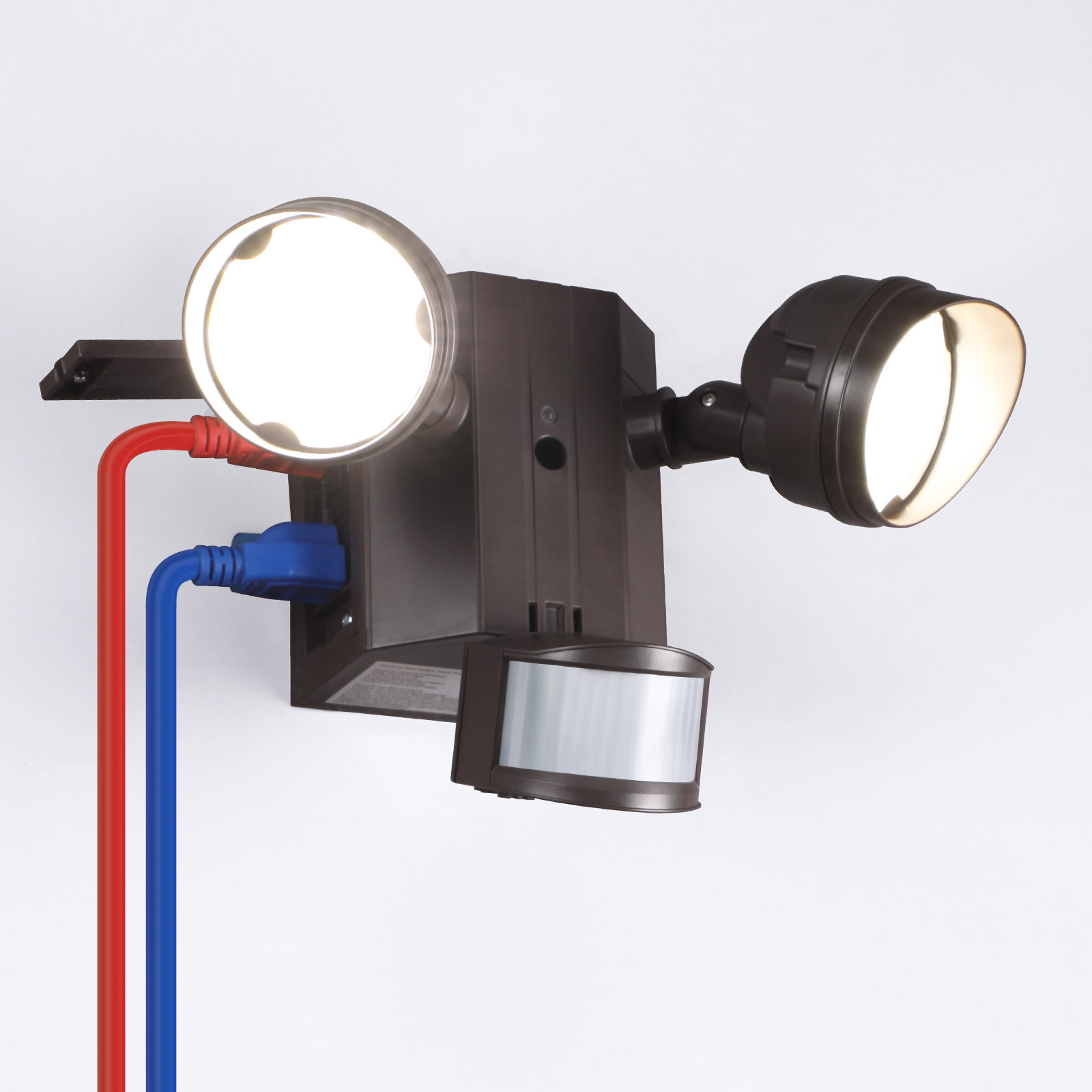 LEDVANS 30w Dual-head Led Security Light With Gfci Outlets, Motion ...