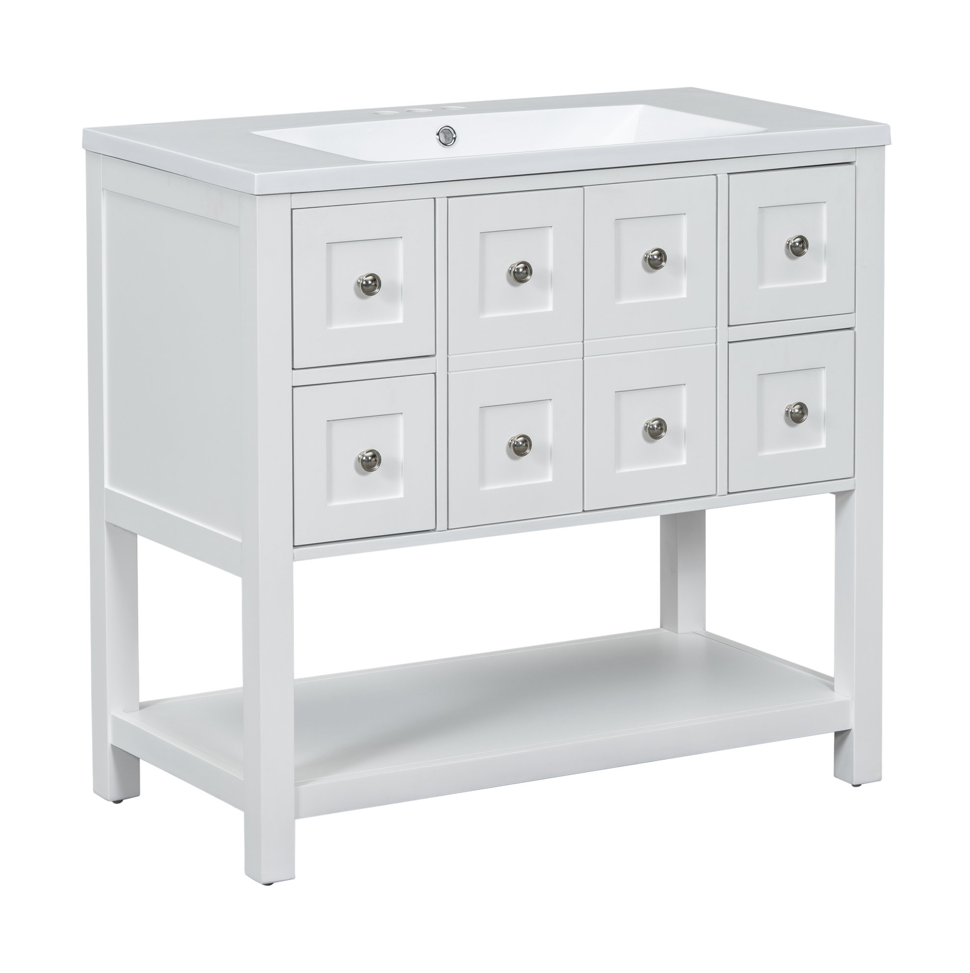 Alcott Hill® 36'' Bathroom Vanity with Undermount Sink,Free Standing ...