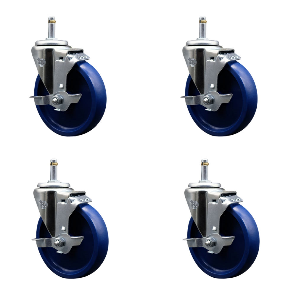 Service Caster Solid Swivel Grip Ring Stem Caster | Wayfair