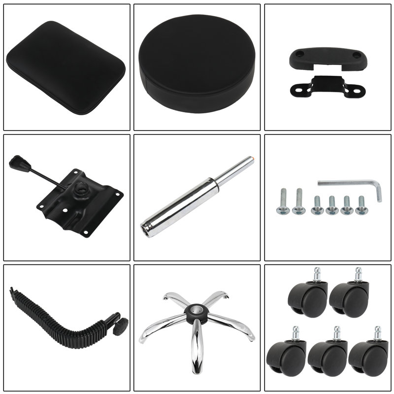 Latitude Run® Height Adjustable Shop Stool with Back Support | Wayfair