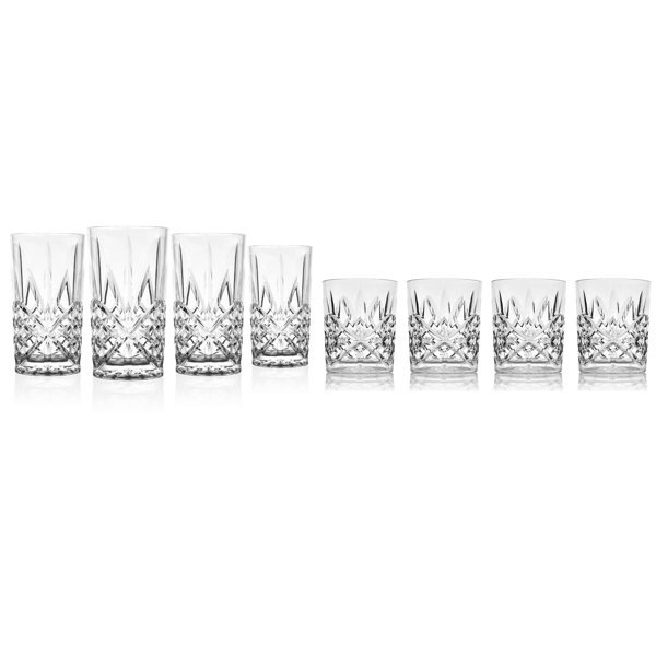 Godinger Silver Art Co Dublin Acrylic 8 Piece Double Old Fashion ...