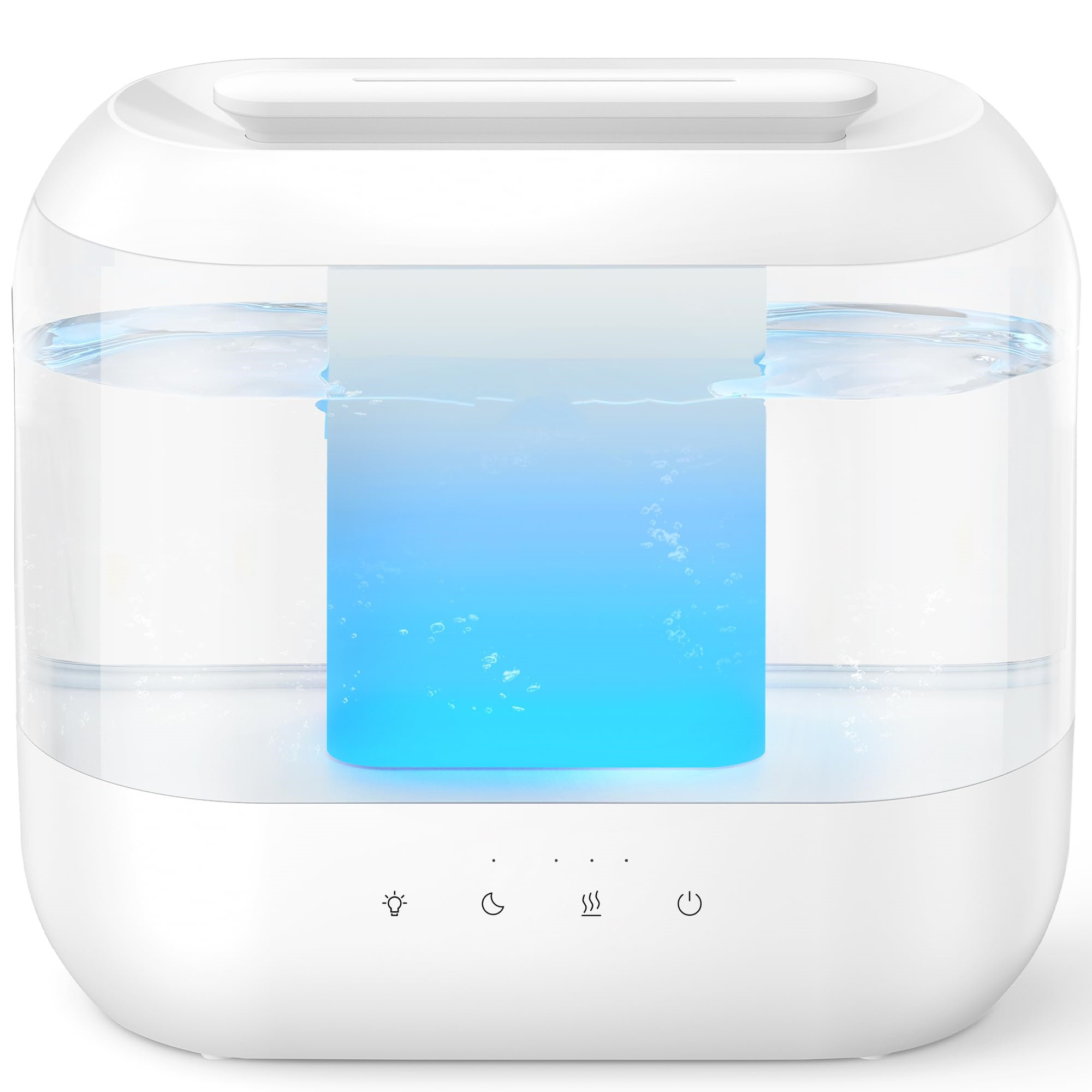 NATIONAL WINDOW Bedroom Humidifier, Top Fill 4L Extra Large Cool Mist ...