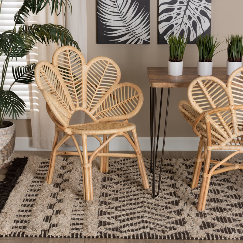 Bay Isle Home™ Bianca Modern Bohemian Rattan Flower Chair & Reviews ...