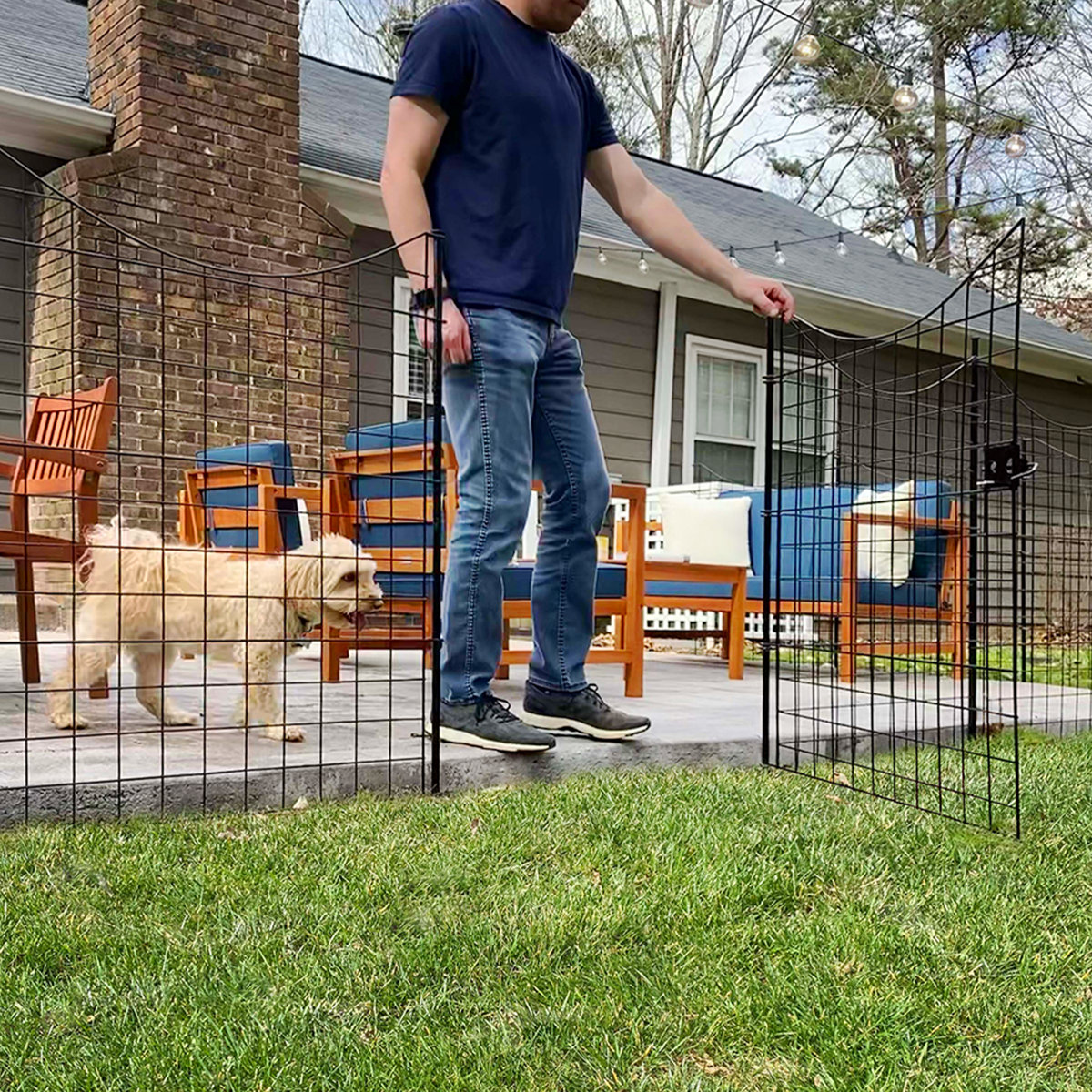 Zippity Outdoor Products 39in H (4 Fence Panels + 1 Gate) No Dig Easy ...