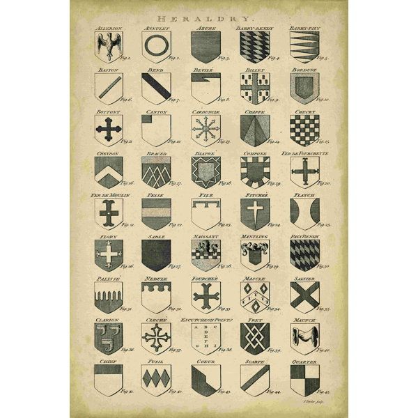 Canora Grey " Vintage Heraldry I " by George Chambers | Wayfair