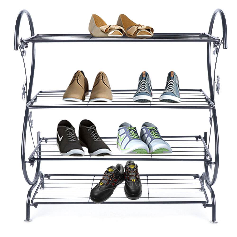 Red Barrel Studio® 4-Tier Metal Shoe Rack | Wayfair