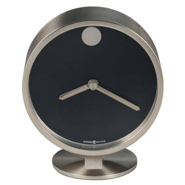 Charlton Home® Analog Quartz Tabletop Clock in Black | Wayfair