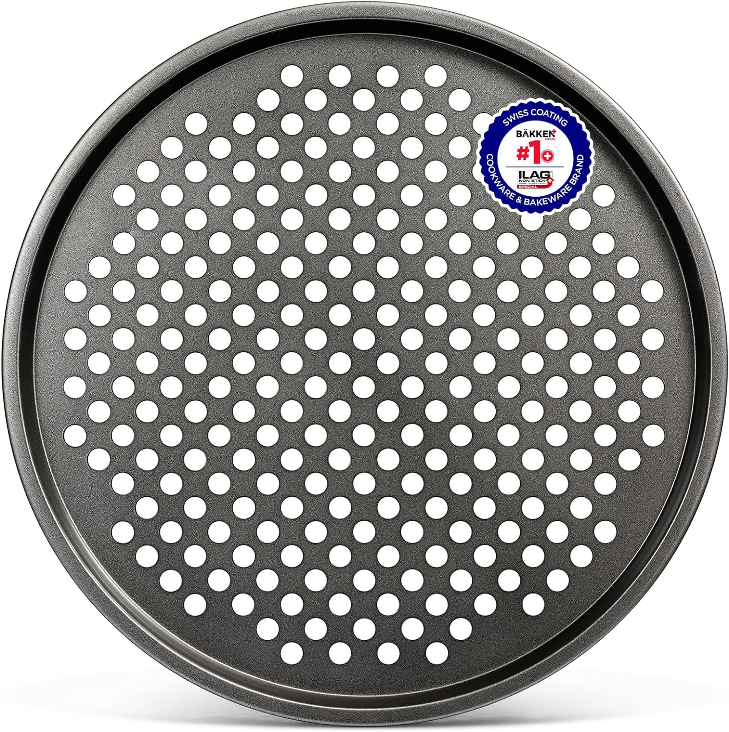Lifemaster Non-Stick Pizza Pan with Holes - 13-Inch Perforated Pizza ...