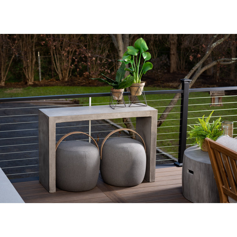 AllModern Lionel Stone/Concrete Buffet & Console Table and Pouf ...