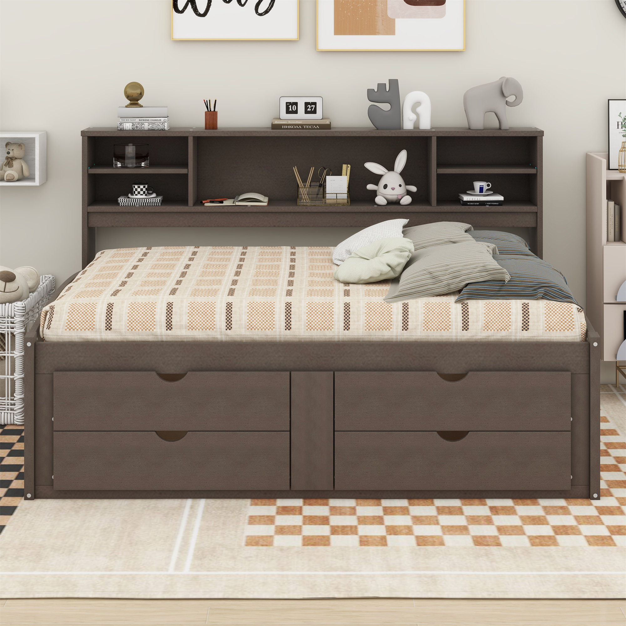 Latitude Run® Arijus Slat Storage Bed | Wayfair