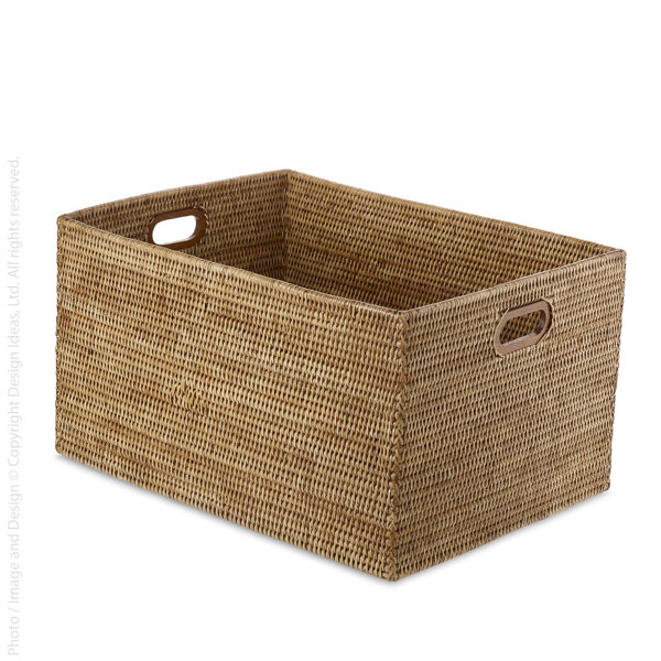 Design Ideas Liana Wicker Storage Basket | Wayfair