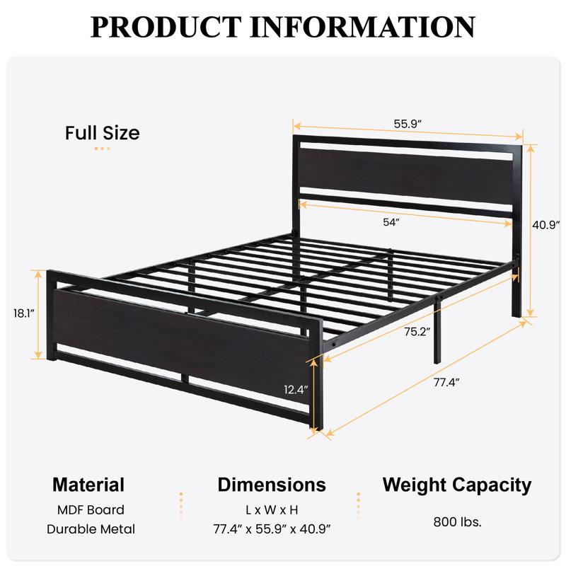 17 Stories Masek Platform Bed & Reviews | Wayfair